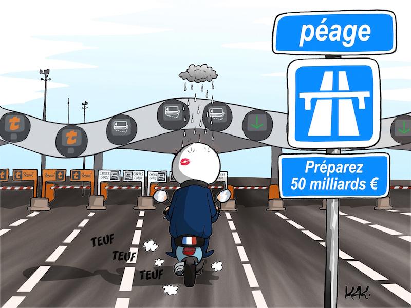 humour Autoroutes : le gouvernement pense même à nationaliser… dessin ...
