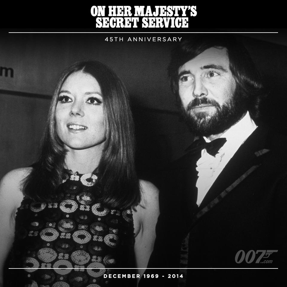 George Lazenby and Diana Rigg attend the World Premiere of OHMSS on ...