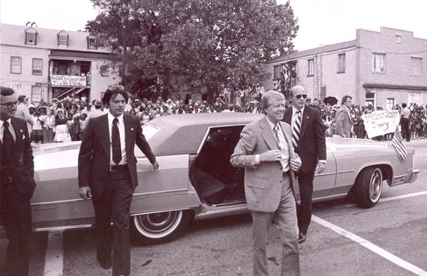 President Jimmy Carter in his Lincoln Continental Limousine in ...