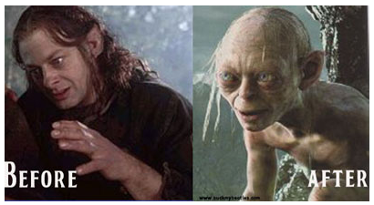 Gollum Before And After