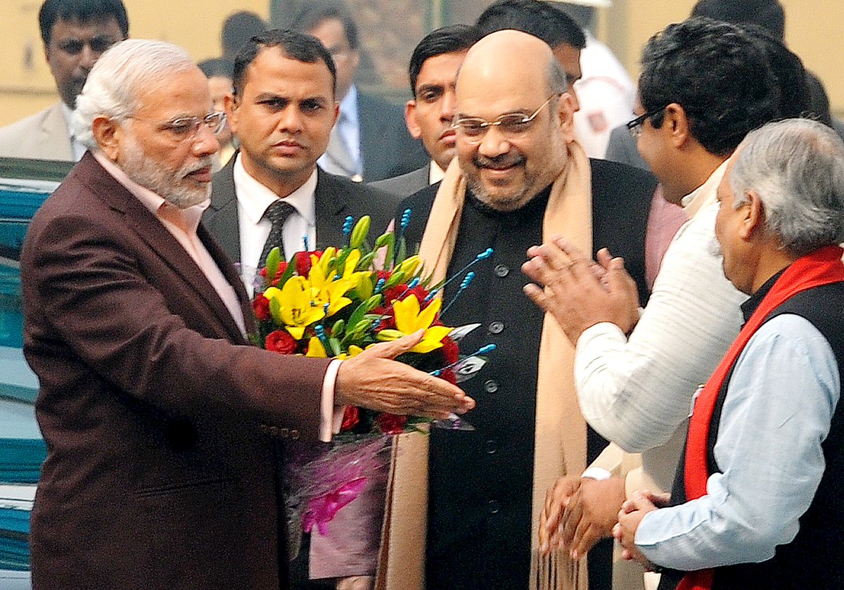 Amit Shah With PM Narendra Modi | Veethi