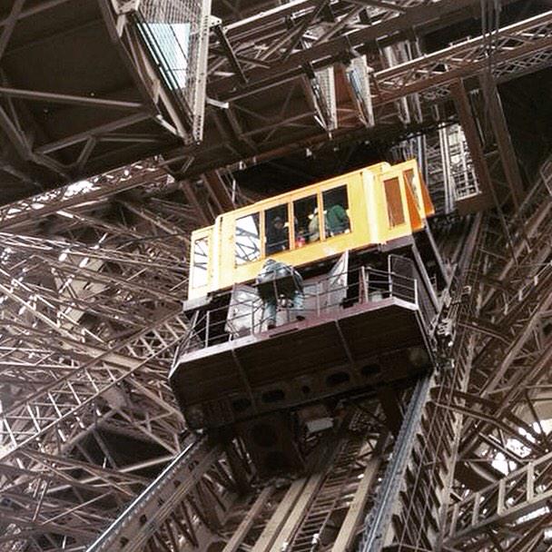Inside Eiffel Tower Elevator