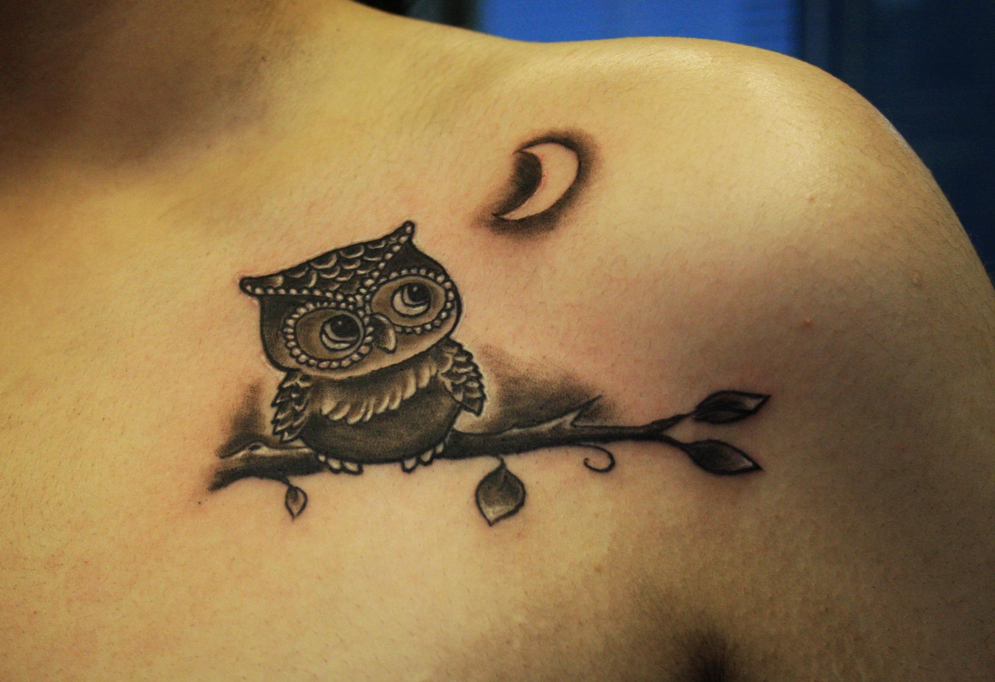 Cute Little Owl Tattoos Small Owl Tattoo Etsy