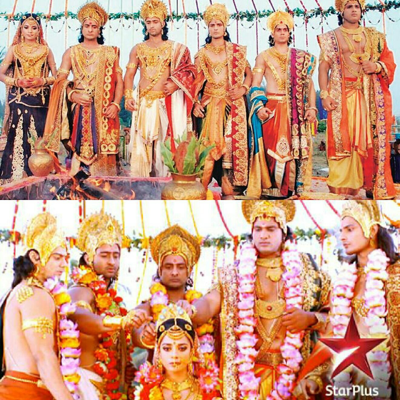 Mahabharat Star Plus Pandavas With Draupadi Draupadi X Pandavas
