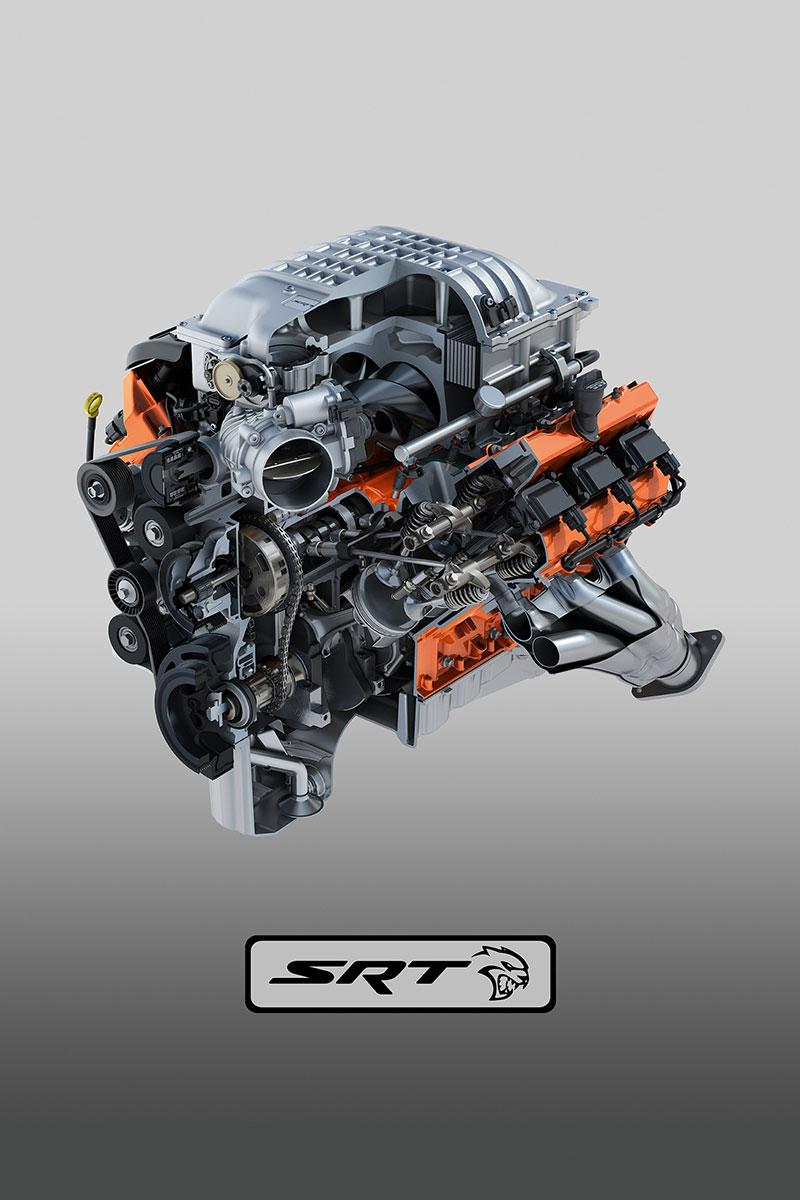 Dodge Hellcat Hemi Motor