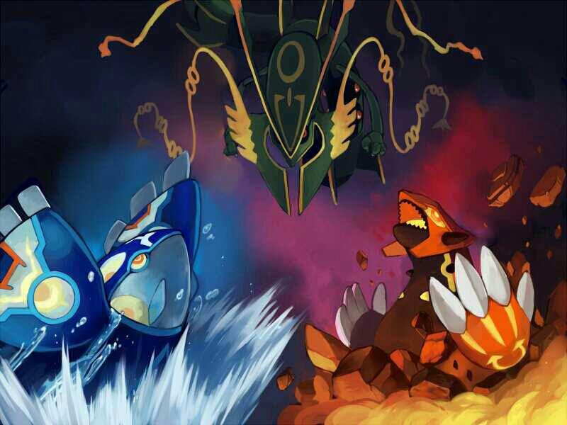 Primal Groudon And Kyogre And Mega Rayquaza