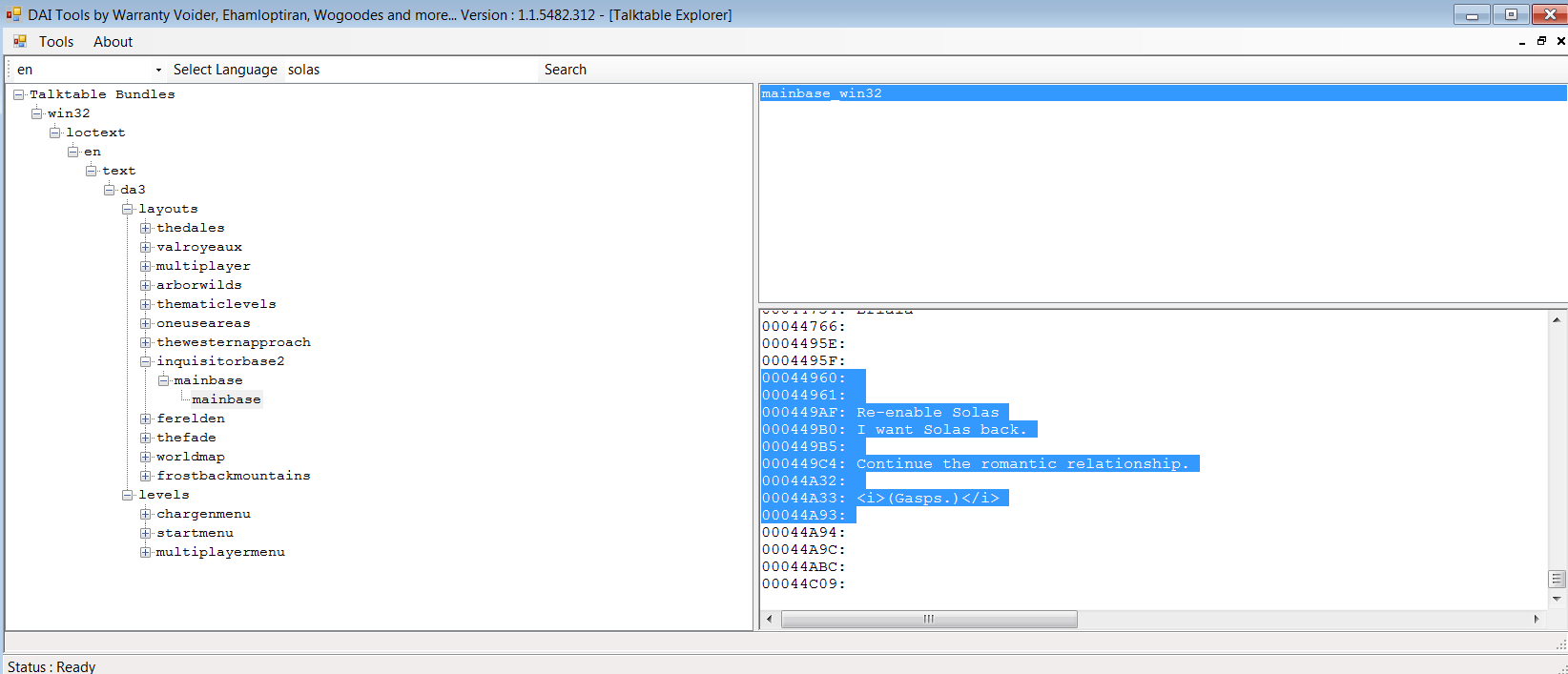 Plot Flags - Page 2 - Dragon Age: Inquisition Modding Tools