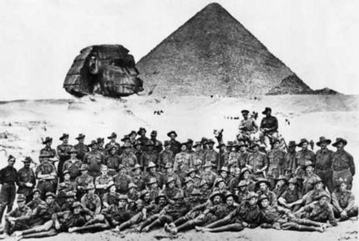 #WW1 Young #Australian soldiers are trained in #Egypt & are soo ...