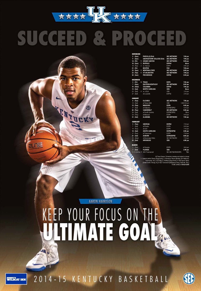 It's Aaron Harrison poster night in Rupp Arena