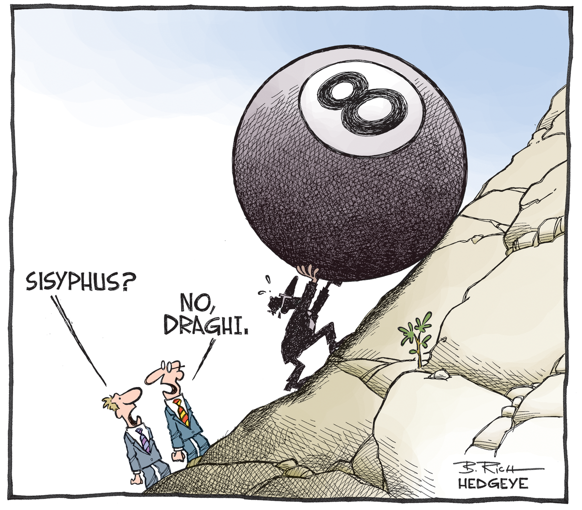 Hedgeye Cartoon of the Day | Mario Draghi: A Modern Day Sisyphus ECB cc ...