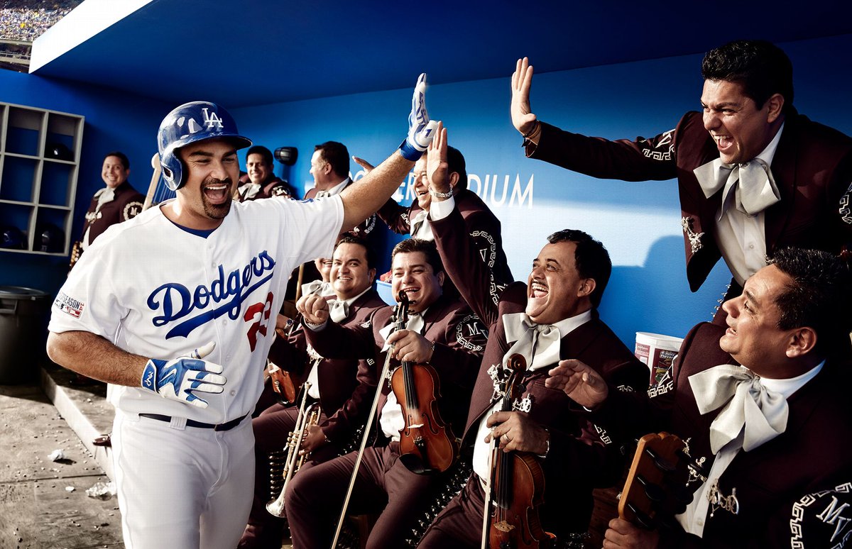 I once said Adrian Gonzales has a live Mariachi Band play at Dodger ...