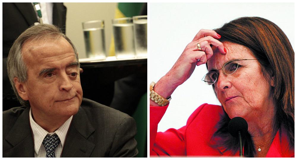 Na cara do povo! Graça Foster e Nestor Cerveró viram máscaras de ...