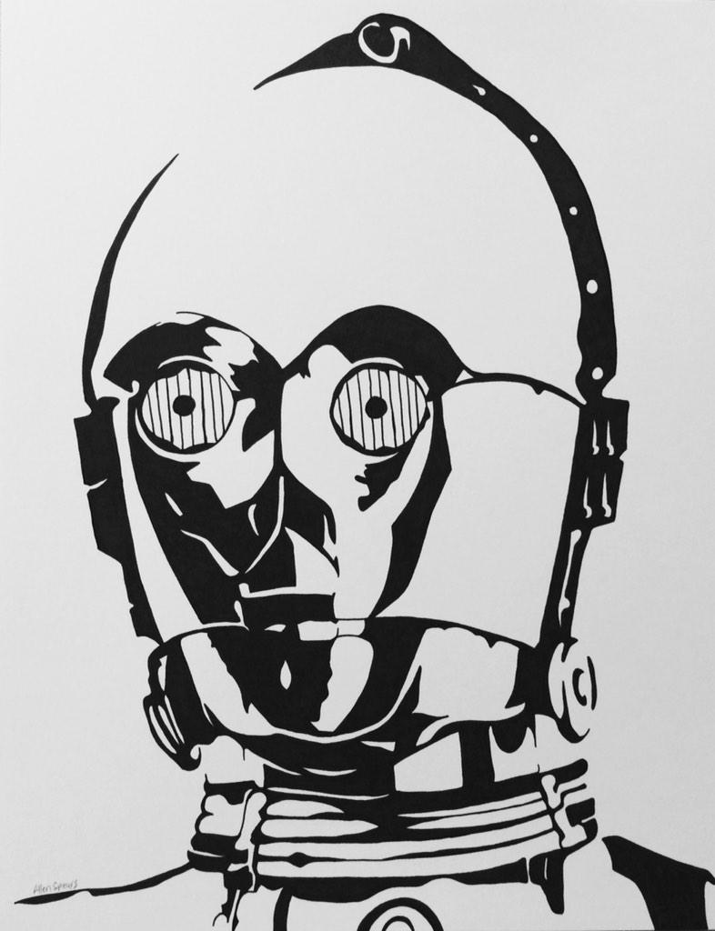 C3po Head Drawing