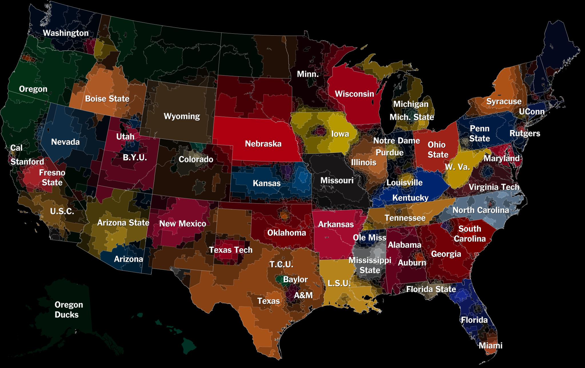 Ncaa College Football Map