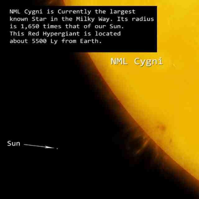 Nml Cygni Compared To Solar System