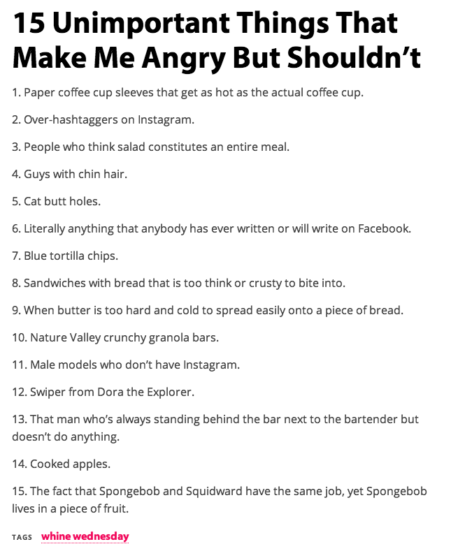 Things That Make You Angry