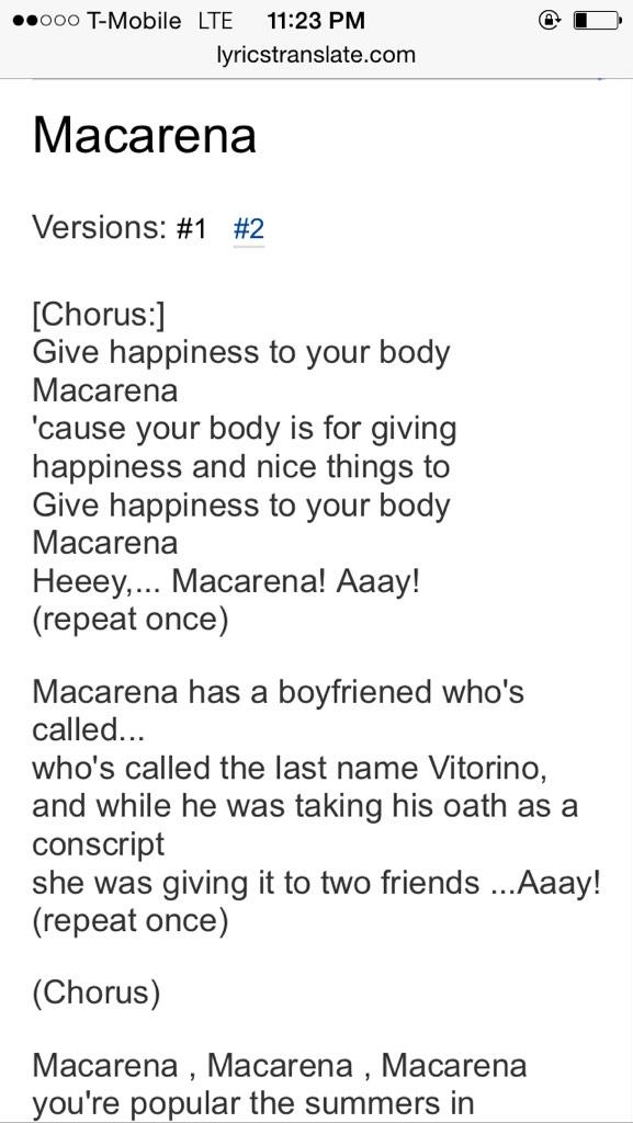 Macarena Lyrics