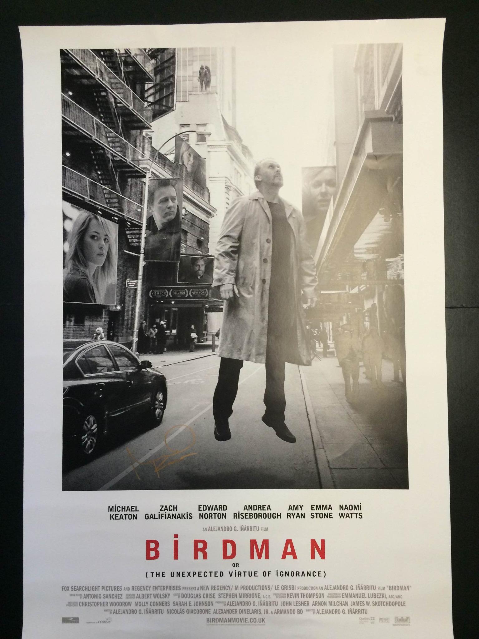 Michael Keaton Birdman Poster MICHAEL KEATON SIGNED AUTOGRAPH 8x10