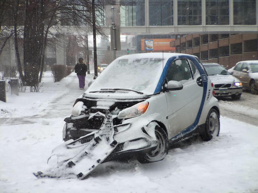 Just saw a smart car hit a squirrel. don't worry, the squirrel is fine ...