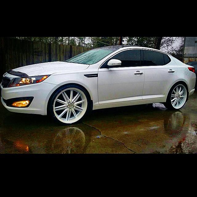 Kia Optima White Rims