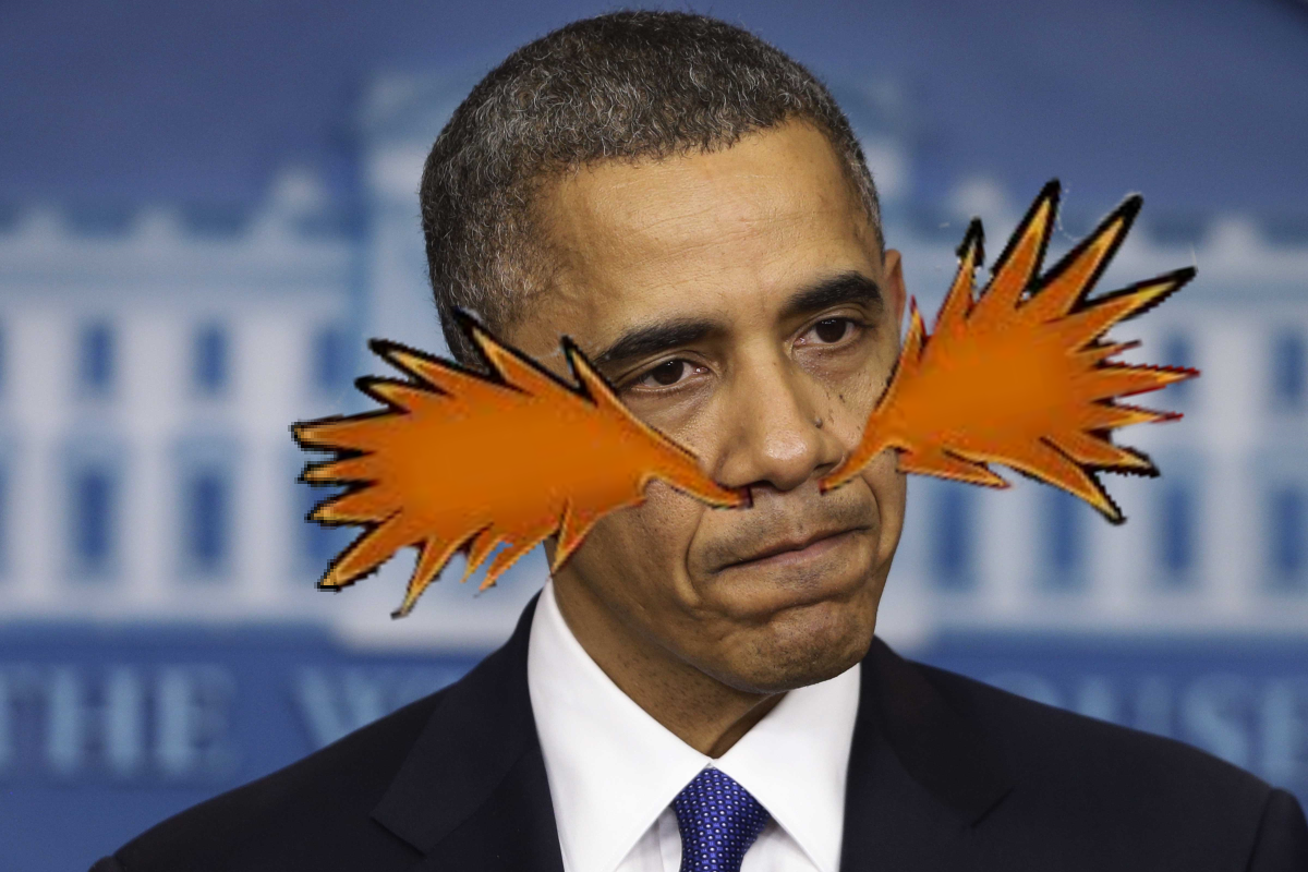 Obama With A Mustache