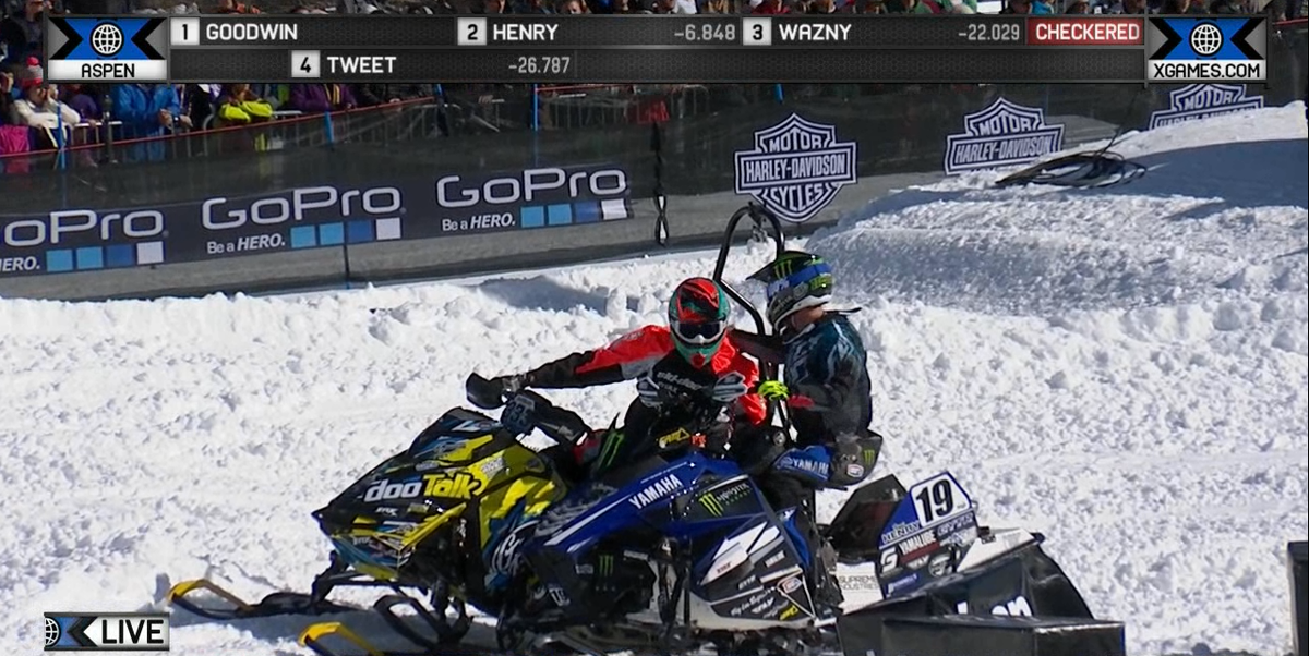 XGames Aspen Snowmobile SnoCross Adaptive Gold – Garrett Goodwin Silver ...