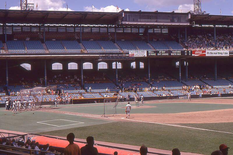 Comiskey park, oddly, had an astroturf infield and a grass outfield ...