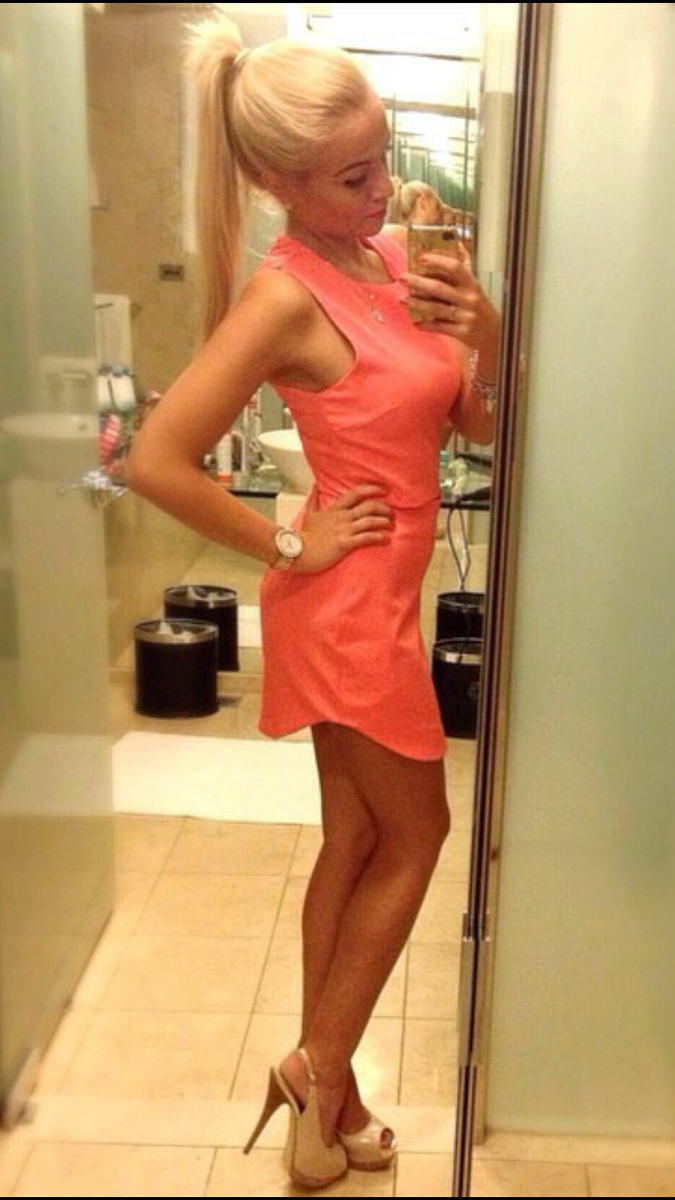 Girls In High Heels On Twitter Cute Blonde Girl In Pink Dress And