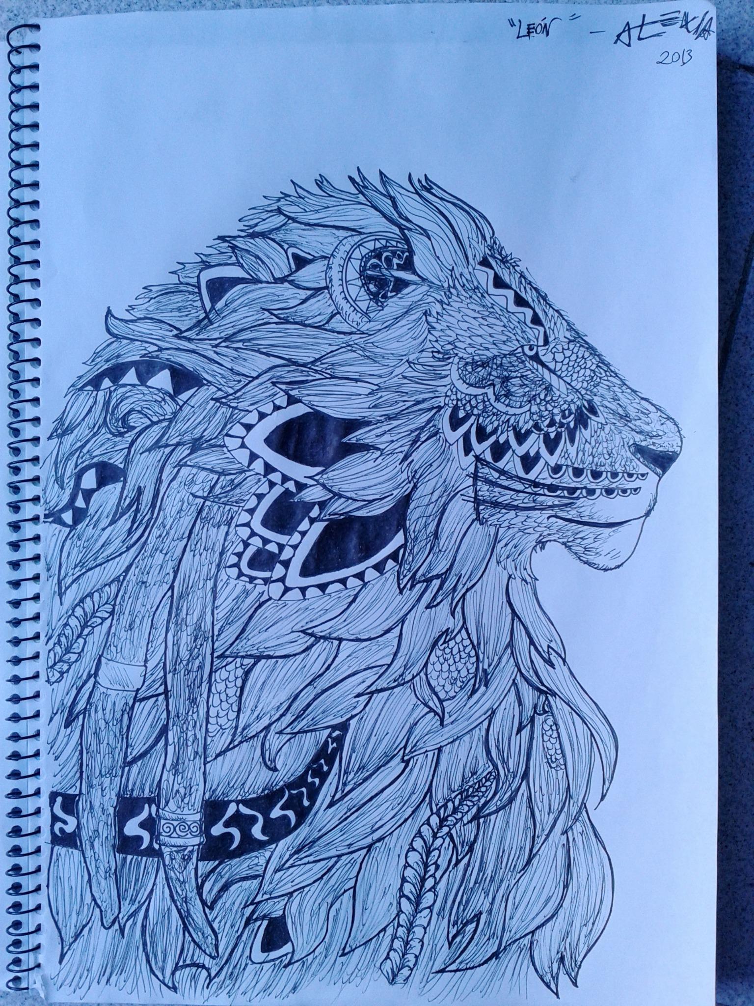 Rasta Lion Outline