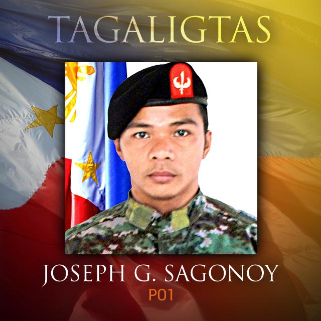 Tagaligtas. Thank you for your service, PO1 Joseph Sagonoy. Salute ...