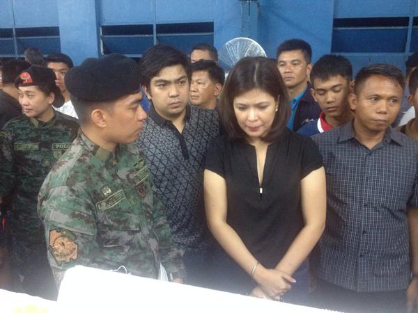 Cavite Rep. Lani Mercado & Vice Gov. Jolo Revilla at the wake of the ... Cavite Rep. Lani Mercado & Vice Gov. Jolo Revilla at the wake of the ...