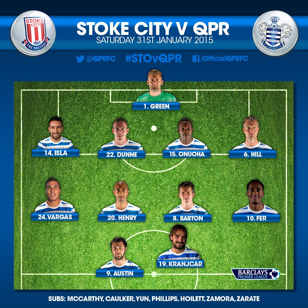 Starting line-ups: Stoke City v QPR - ITV News
