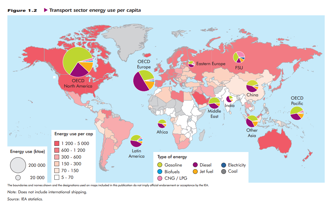 Energy Use Per Person By Country