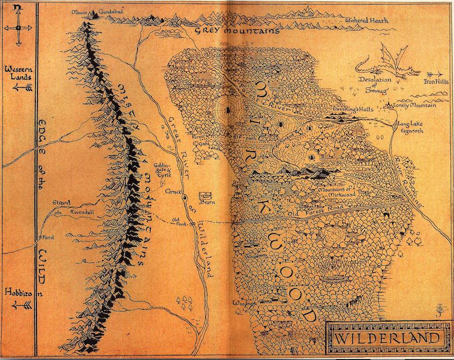 The Hobbit Map Wilderland