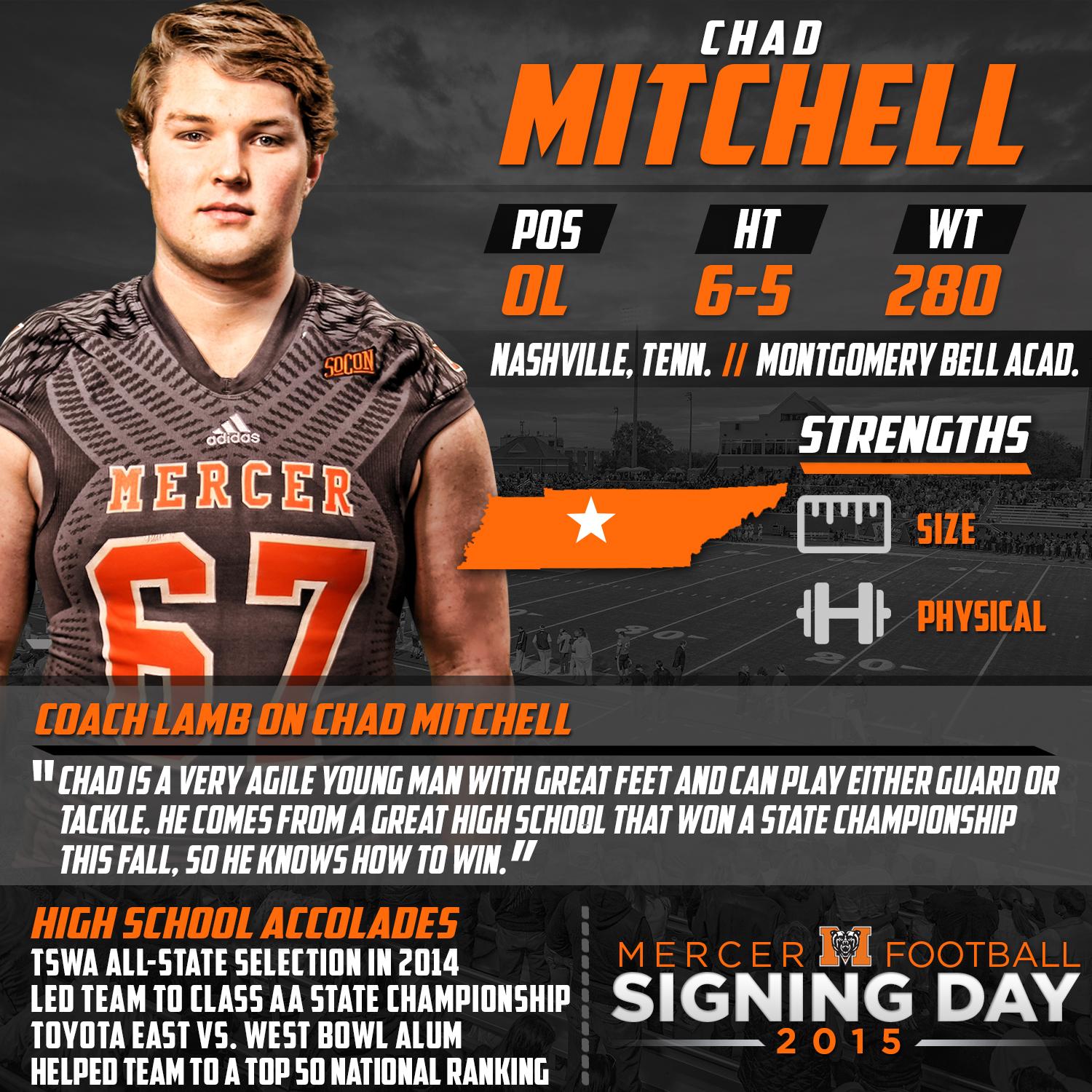Mercer Football on Twitter: "Pleased to officially welcome Chad Mitchell to the @MercerFootball ...