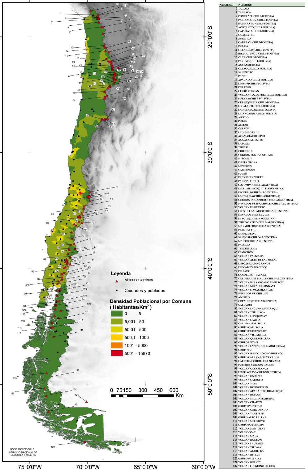 Mapa De Volcanes Activos