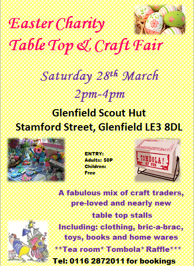 Past event – Easter Charity Table Top and Craft Fair, Glenfield | What ...