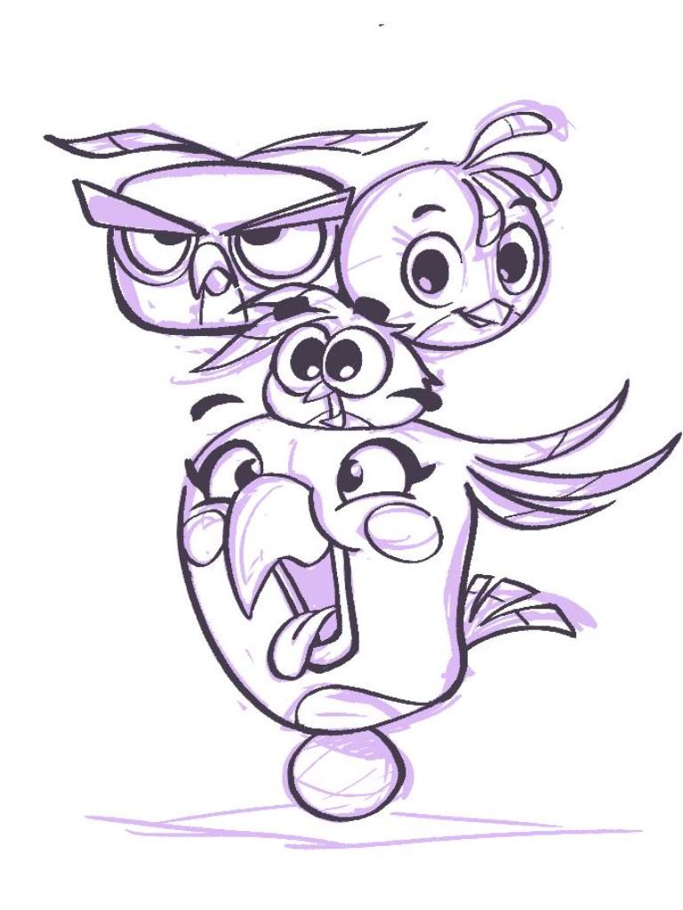 Angry Birds Stella Coloring Pages