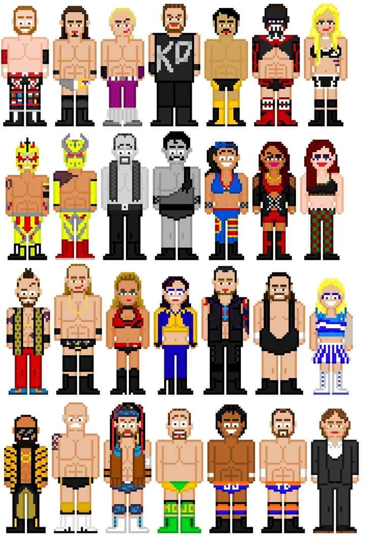 #nxt roster as pixel art. had to share it. #wwe #wwe2k15 - scoopnest.com