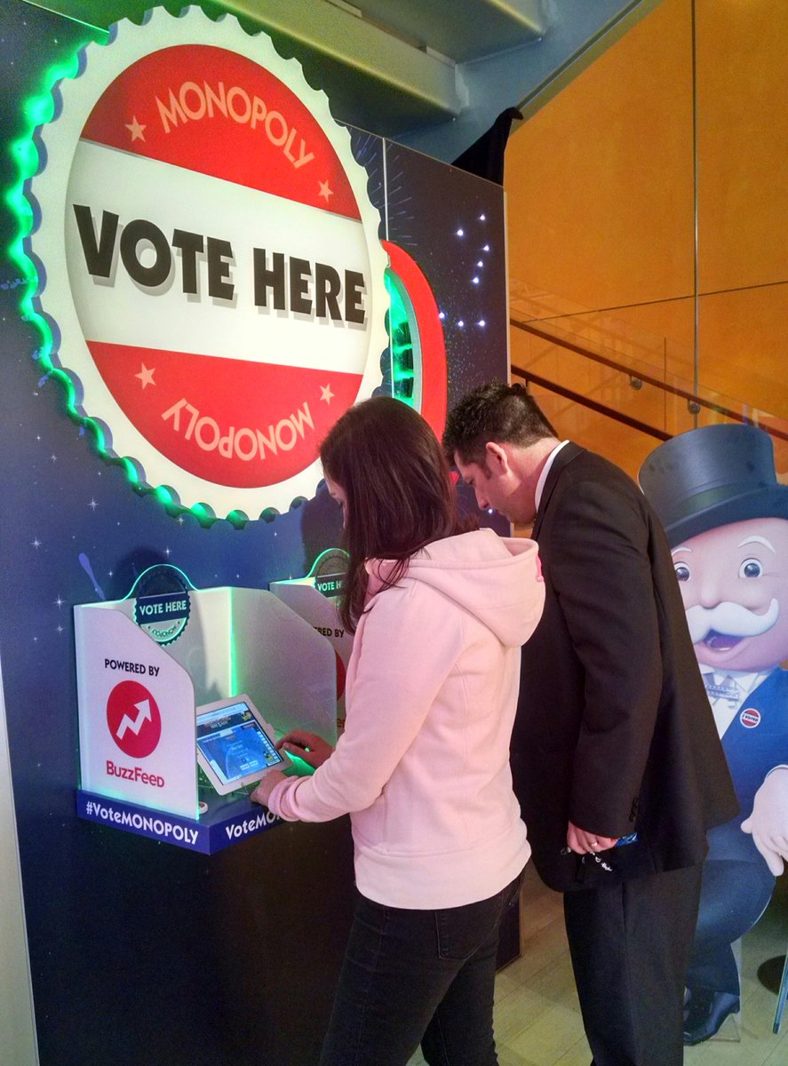 There’s a Monopoly Here & Now voting booth here at HasbroToyFair but ...