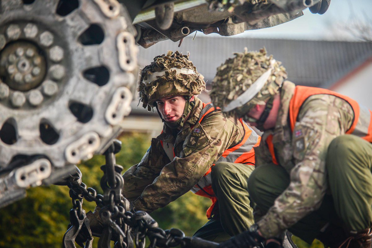 Challenger 2 Main Battle Tanks, operated by soldiers of The Queen’s ...