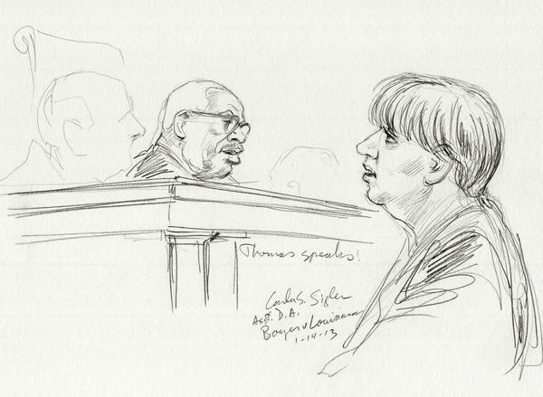 Supreme Court Justice Clarence Thomas speaks from the bench; Libs in a ... Supreme Court Justice Clarence Thomas speaks from the bench; Libs in a ...