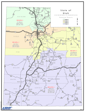 UDOT Region One on Twitter: "@jewels_my Check out this map of UDOT's Regions: http://t.co/E1IFRt5J"
