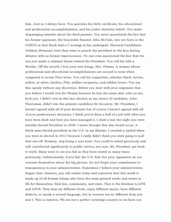 Chris Dorner Manifesto