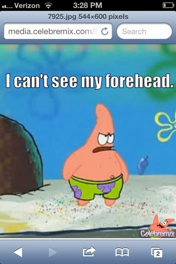 Patrick Star Mad Forehead