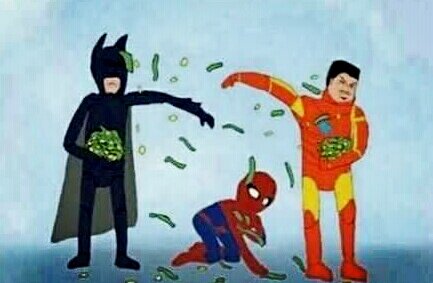 Ironman Vs Batman Money Fight SUPERHEROES Fleexing Their Money,
