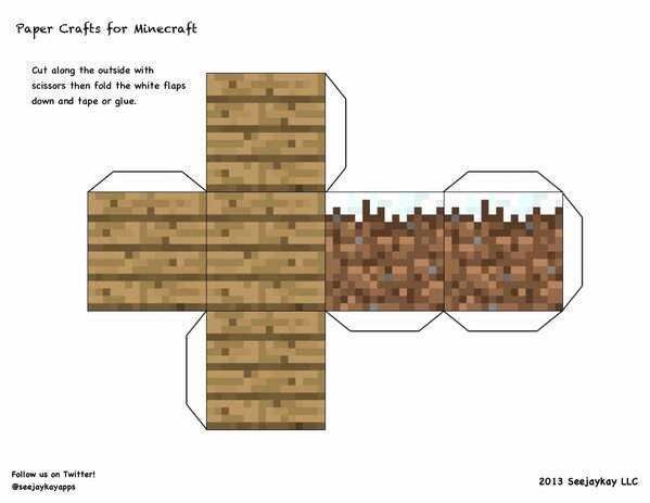 Minecraft Papercraft Wooden Planks