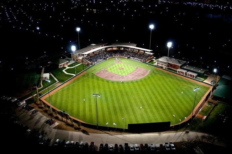 Baseball Stadium At Night