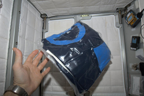 Space Pajamas: Russian-made and stylish, 2-tone blue with white socks ...