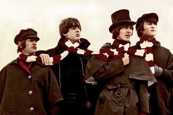 The Beatles With Scarves